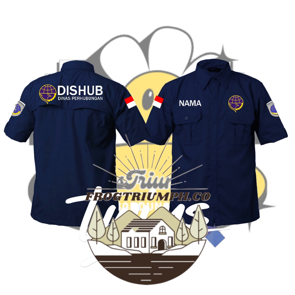 Jual KEMEJA PDL PDH LENGAN PENDEK DISHUB Dinas Perhubungan FREE DESIGN ...