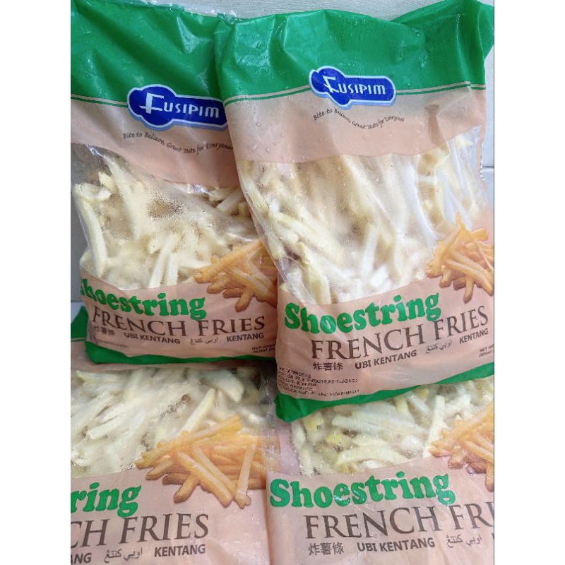 Jual KENTANG FUSIPIM PREMIUM SHOESTRING Kentang Goreng Frozen French Fries Kemasan 1 Kg kemasan ...