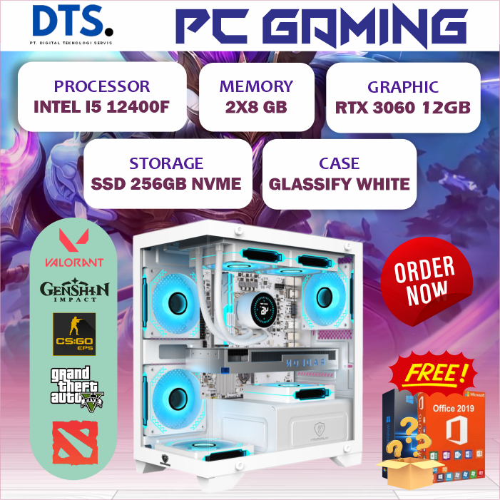 Jual PC Gaming 12th Gen | i5-12400F | RTX 3060 | 16GB | NVMe | Alder ...