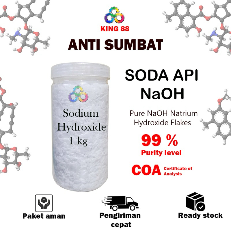 Jual Soda api 1kg / Caustic Soda 1kg / NaOH / Anti Mampet / Soda Api ...