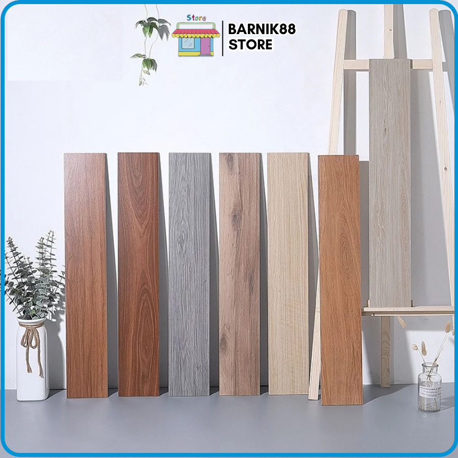 Jual Stiker Lantai Vinyl Praktis Uk 91.4X15.2cm Wallpaper Parket Motif Kayu Tebal Premium ...