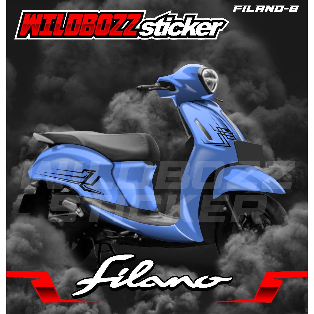 Jual striping yamaha filano printing uv transparan variasi kece (filano ...