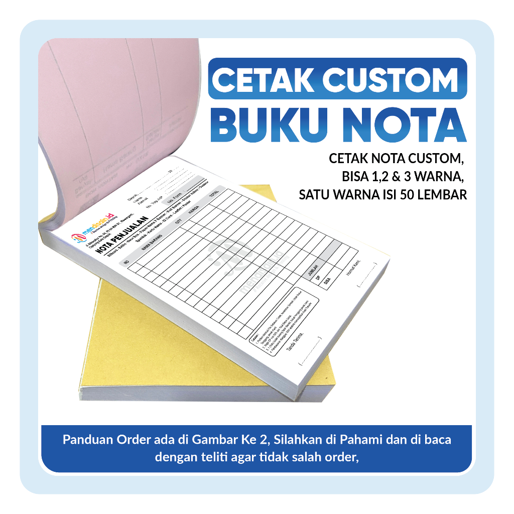 Jual Cetak Buku Nota - Cetak Nota - Nota Custom - Cetak Bon Kwitansi ...