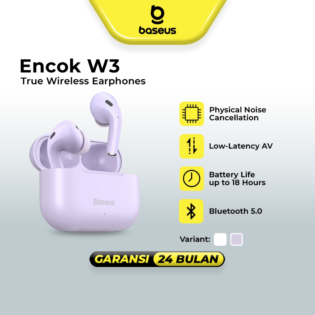 Jual BASEUS Encok True Wireless Earphones W3 - NGW3 | Shopee Indonesia