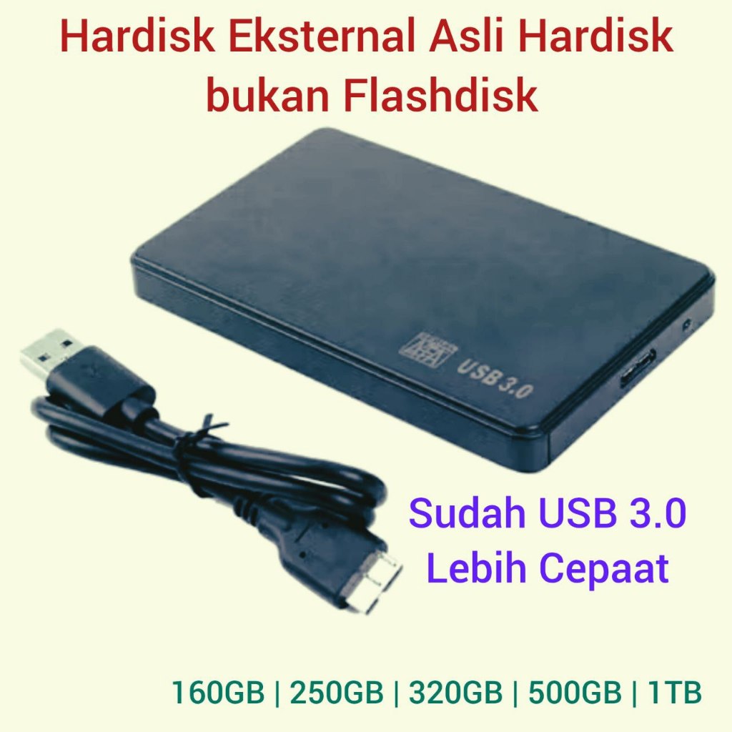Jual Hardisk HDD Eksternal 160GB 250GB 320GB 500GB Bonus Game dan ...