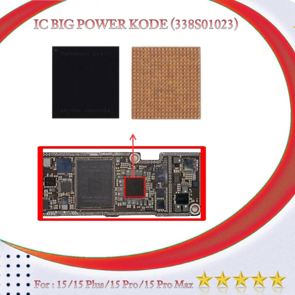 Jual IC POWER BIG 15/15 PLUS/15 PRO/15 PRO MAX KODE (338S01023 ...