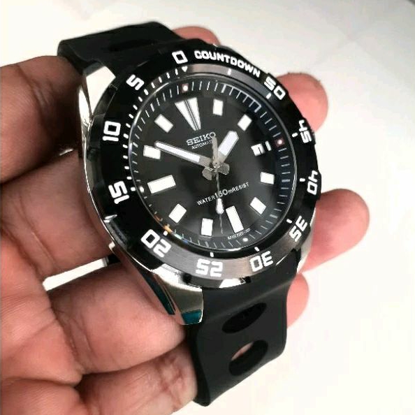 Jual JAM SEIKO CUSTOM MOD NH35A BIG SIZE 46MM LIKE NEW.ALL STAINLESS ...
