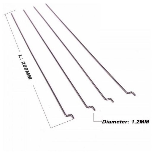 Jual Z type D1.2mm push rod steel wire rc aircraft airplane connecting ...