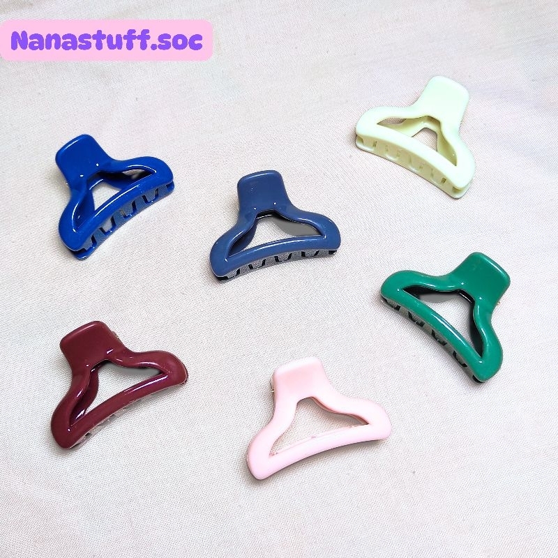 Jual Jepit rambut mini segitiga kecil warna 2cm jedai mini mungil murah ...
