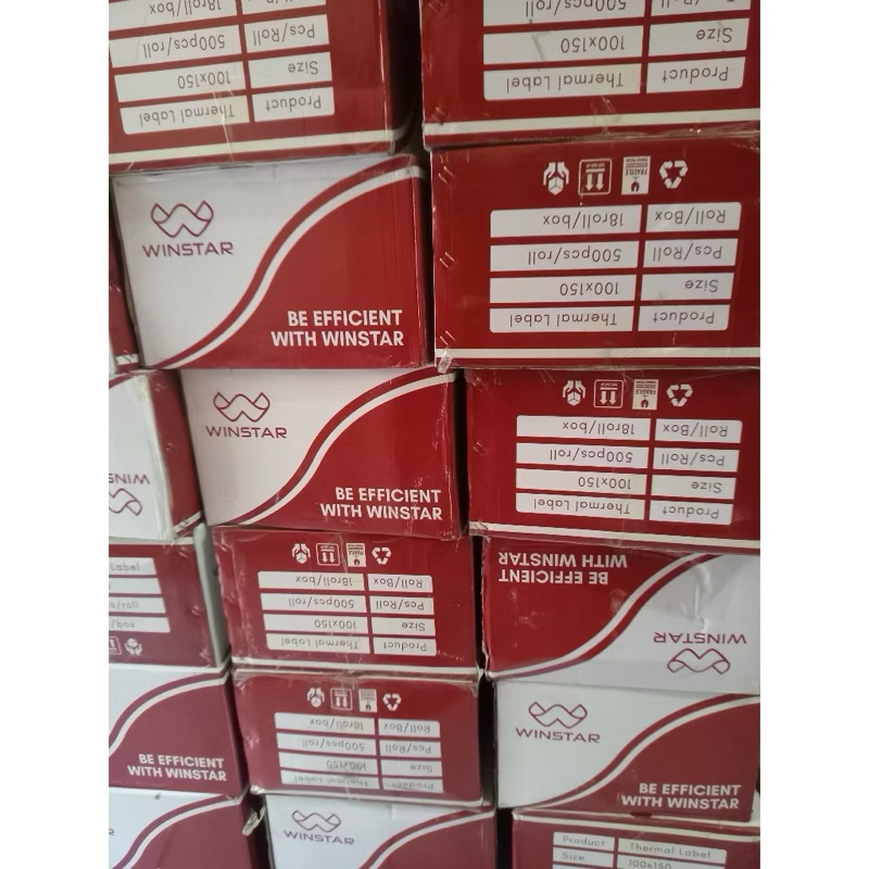 Jual 1 DUS LABEL STICKER THERMAL 100 X 150 BARCODE 100X150 UKURAN A6 ...