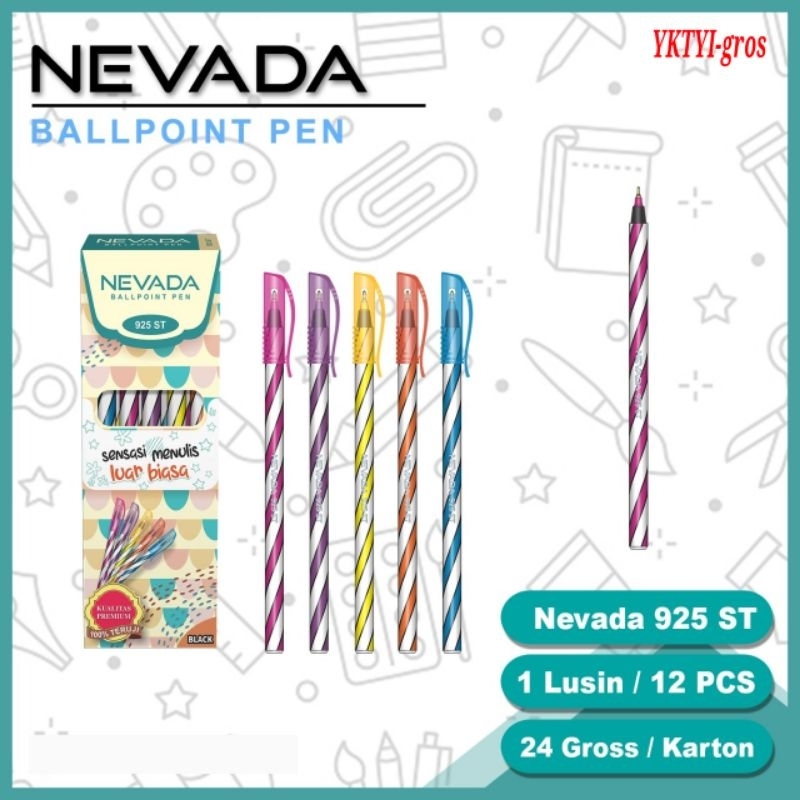 Jual GROSIR 1gross(12lsn) NEVADA 925 ST pen Ulir Pen Lilin // pen murah ...