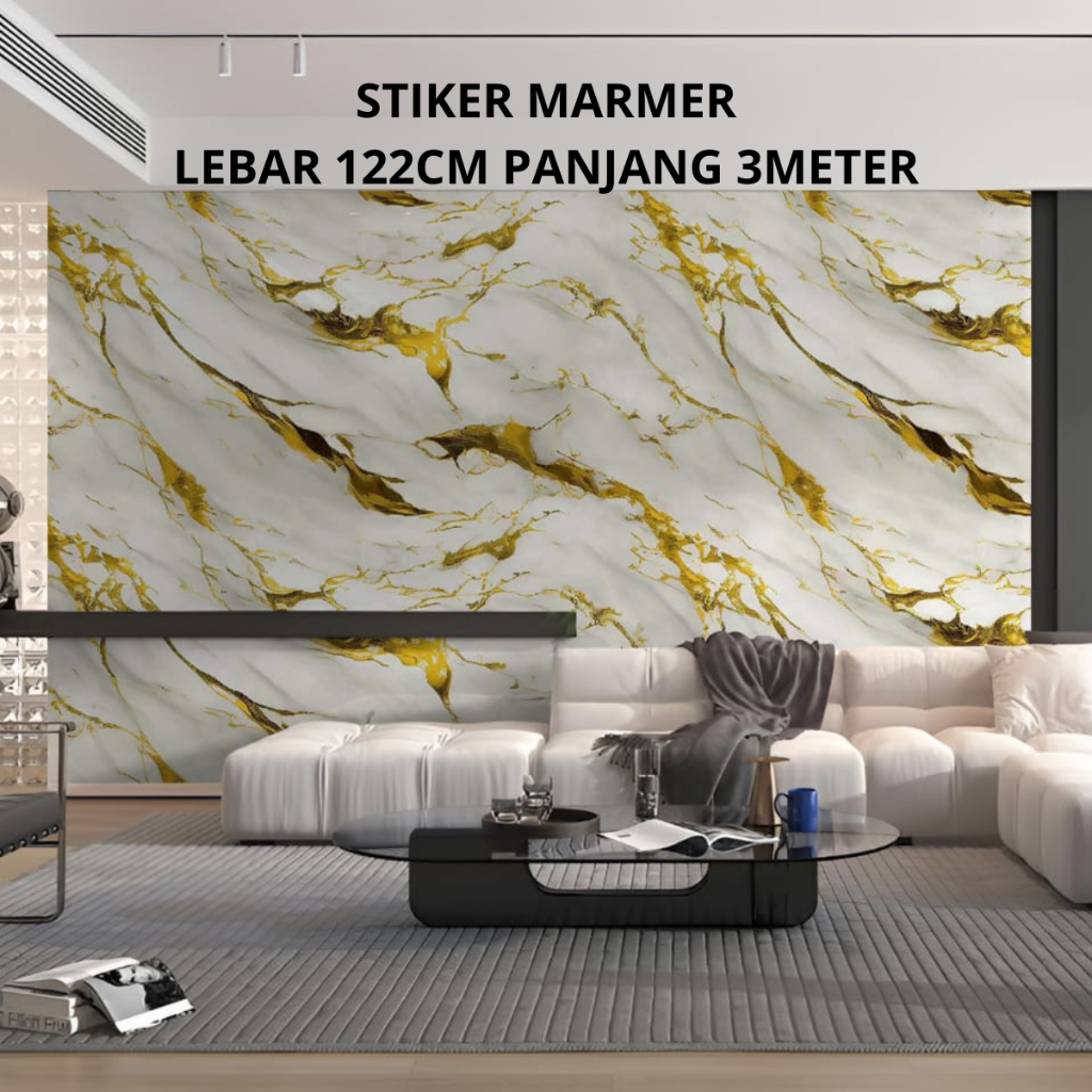 Jual SHEET wallpaper stiker marmer glosy pelapis furniture lebar 122cm panjang 3/4/5 meter ...
