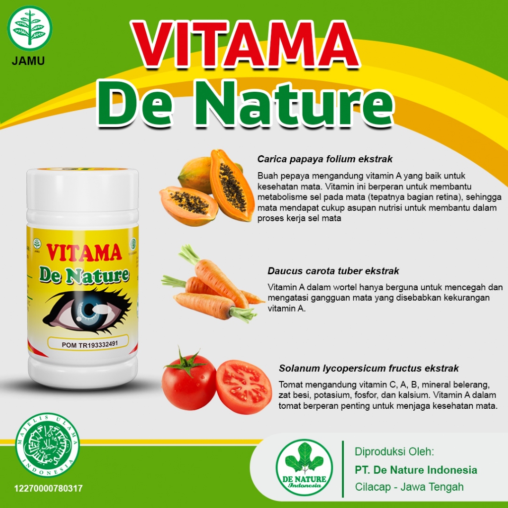 Jual VITAMA DE NATURE OBAT VITAMIN KESEHATAN MATA BURAM KATARAK MINUS ...