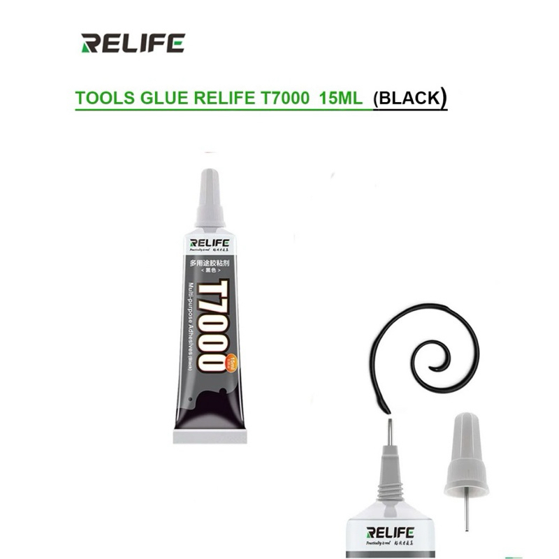 Jual LEM LCD TOUCHSCREEN HITAM RELIFE T7000 WARNA BLACK SERBAGUNA 15ml 50ml | Shopee Indonesia