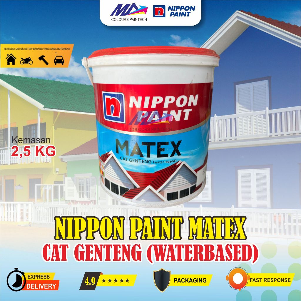 Jual TERMURAH Nippon paint matex cat genteng kemasan 2,5 L | Shopee ...