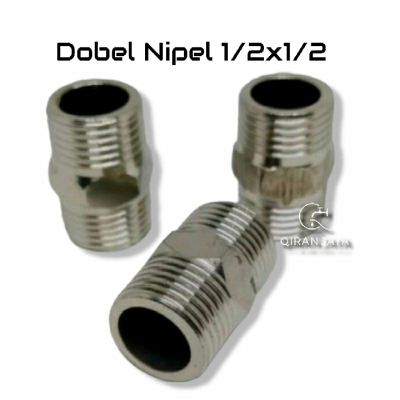 Jual {Per Pack 10pcs} Double Nepel 1/2x1/2 Stainless Dobel Nipel Drat Luar 1/2" Besi | Shopee ...