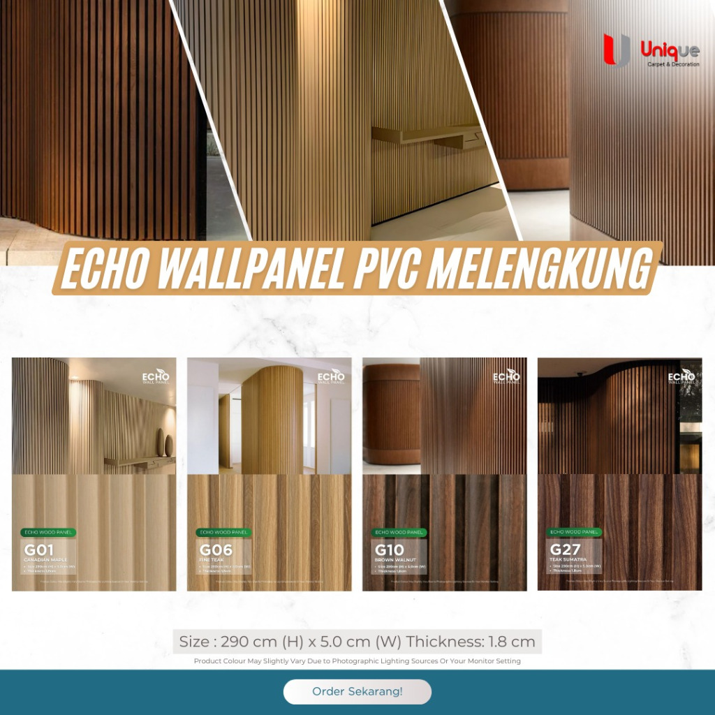 Jual ECHO Wallpanel Series G PVC Panel Lengkung / Wall Panel Fluted ...