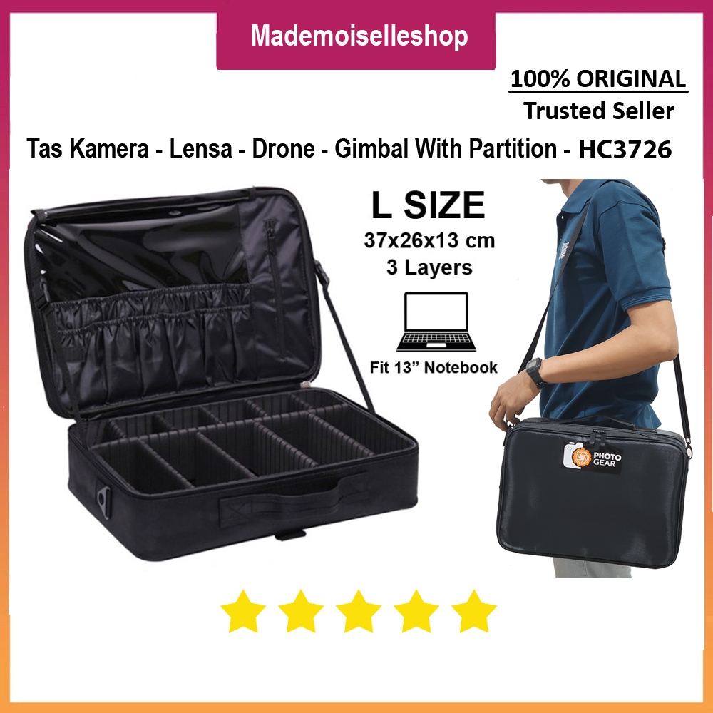 Jual Tas Hardcase Kamera Universal with Partition - HC3726 - Koper ...