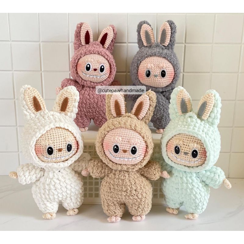 Jual Ladudu The Naughty Bunny Amigurumi Boneka Rajut - Crochet Doll 100 ...