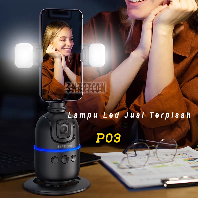 Jual SMARTCOM P03 Gimbal Stabilizer Handphone Camera Smart Tracking AI ...