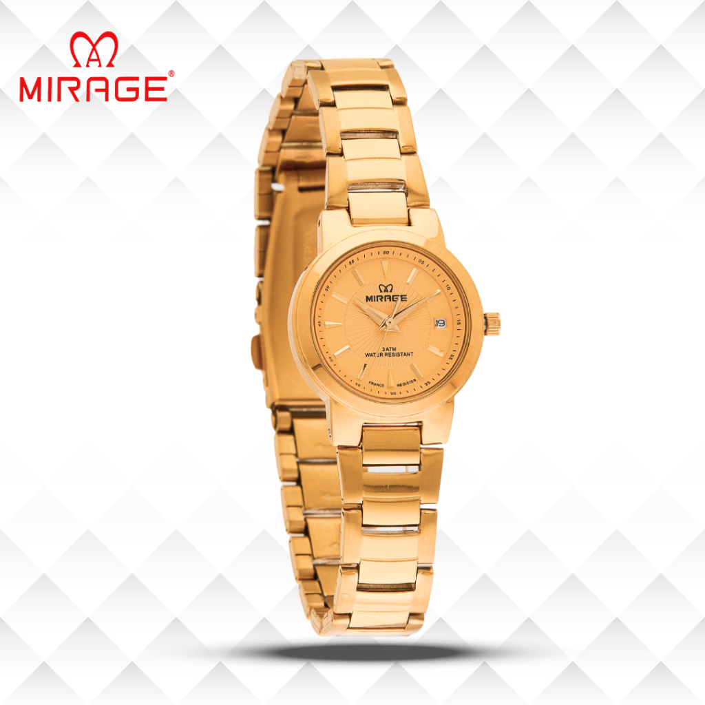 Jual Mirage Jam Tangan Wanita Analog 8819 L Gold Original Stainless ...