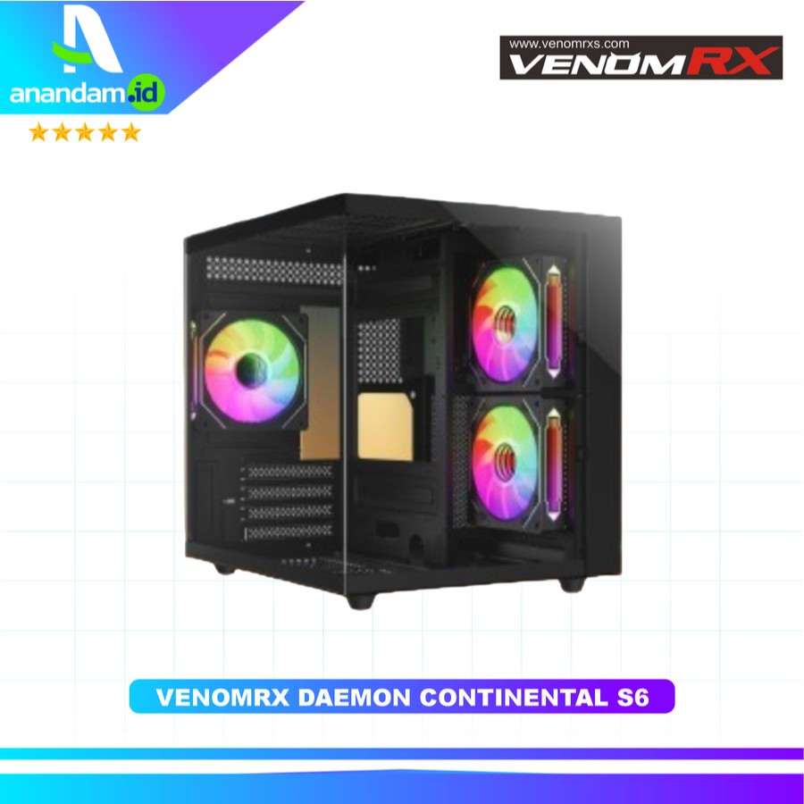 Jual VenomRX DAEMON S6 Tempered Glass M-ATX Gaming Case | Shopee Indonesia