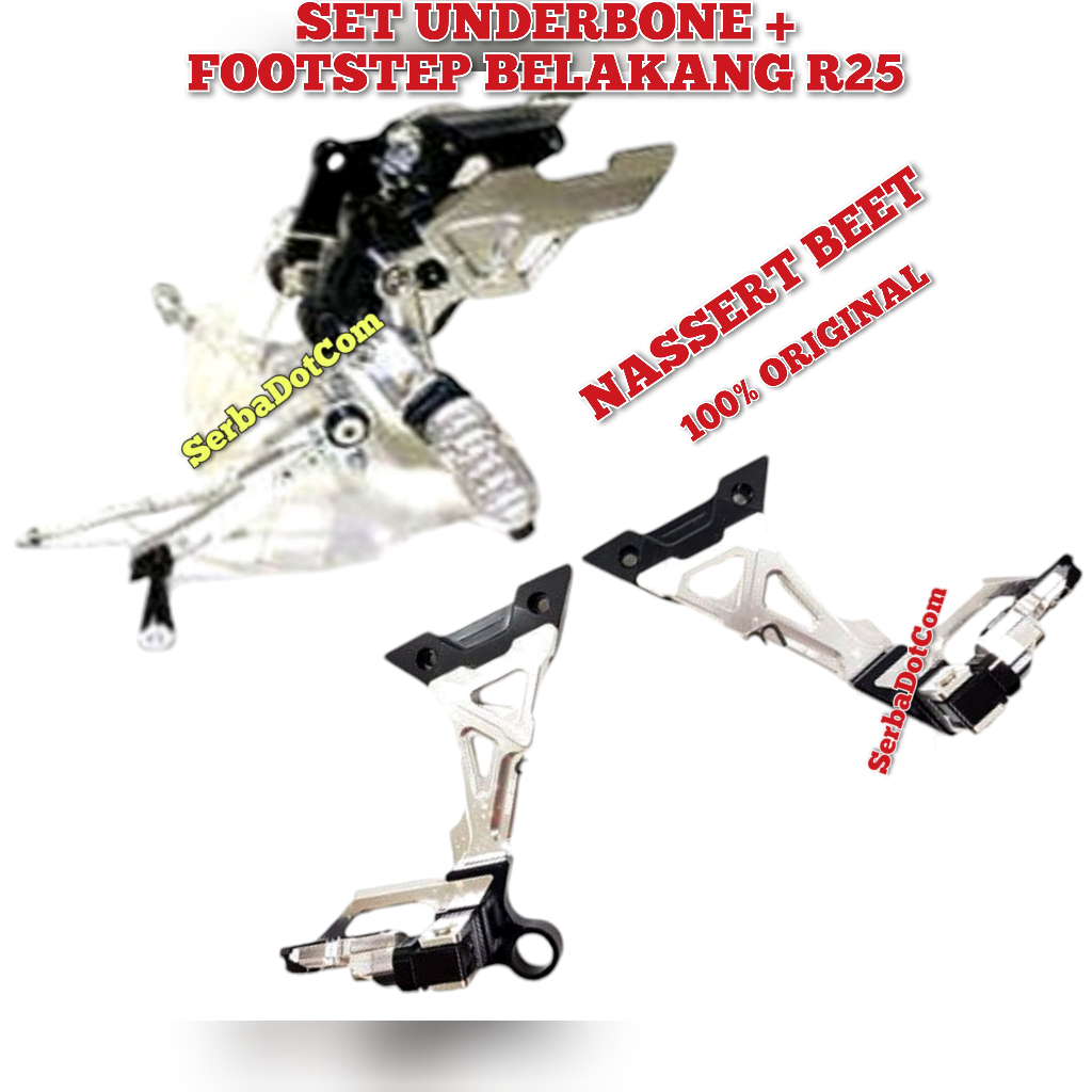 Jual SET UNDERBONE + FOOTSTEP BELAKANG YAMAHA R25 NASSERT BEET NB03 ...