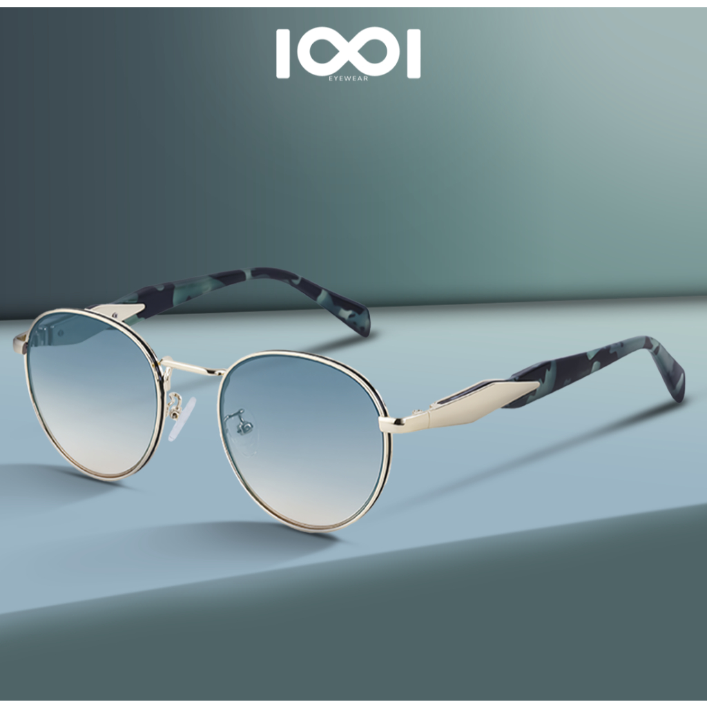 Jual IOOI Kacamata Hitam Bulat Sunglasses Terbaru Anti UV400 Premium Fashion Wanita Pria 2A824 ...