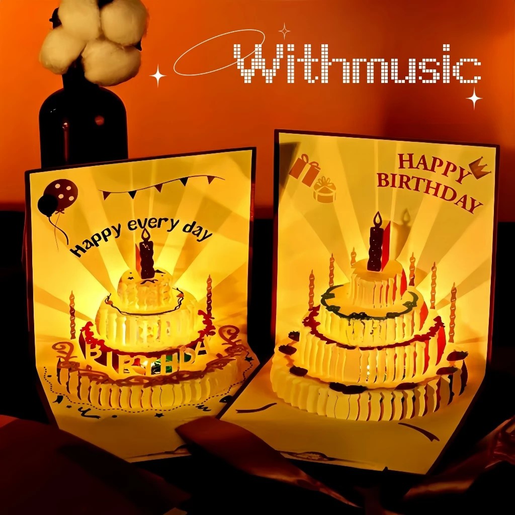 Jual 3D Kartu Ucapan Happy Birthday Card Pop Up Kartu Ucapan Pop Up ...