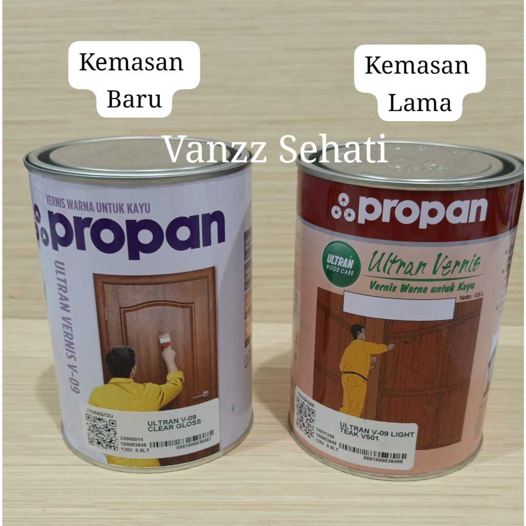 Jual propan ultran V09 clear coat gloss cat kayu natural 800 ml vernis ...