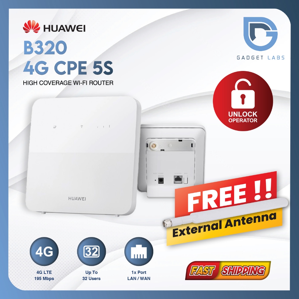 Jual Huawei B320 Modem Wifi 4G Router Wireless | Unlock Operator All ...