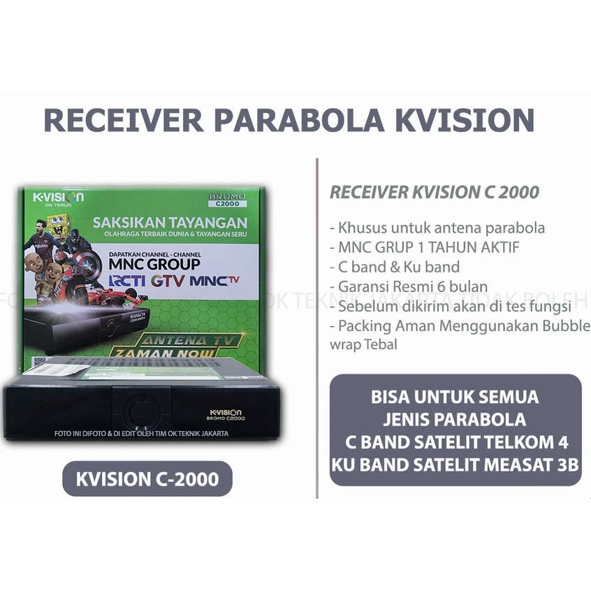 Jual Receiver Parabola K-Vision Bromo C2000 HD / Receiver Kvision ...
