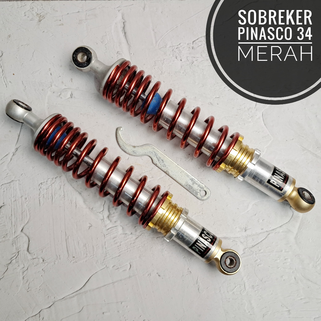 Jual Shock PINASCO 34 supra merah/putih SALE | Shopee Indonesia