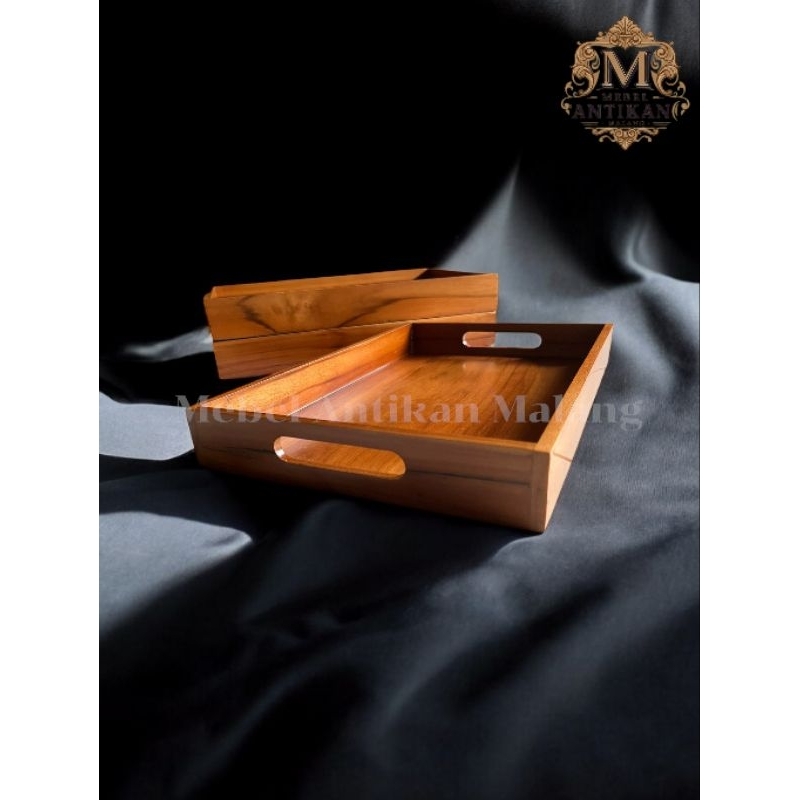 Jual Nampan Kayu Jati / Baki Kayu / Wooden Tray / Nampan Kayu Aesthetic ...