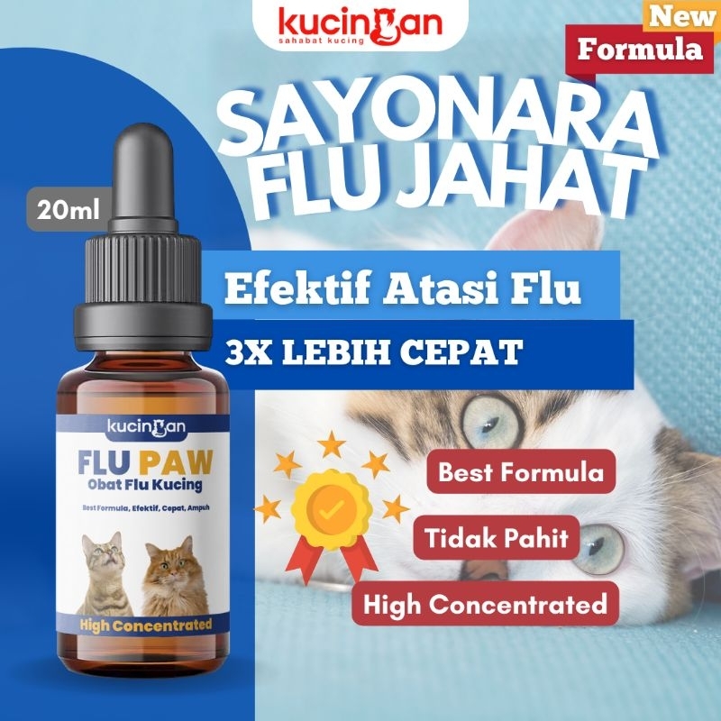 Jual Obat Flu Kucing FLU PAW Bersin Pilek Super Efektif 20 ML | Shopee ...