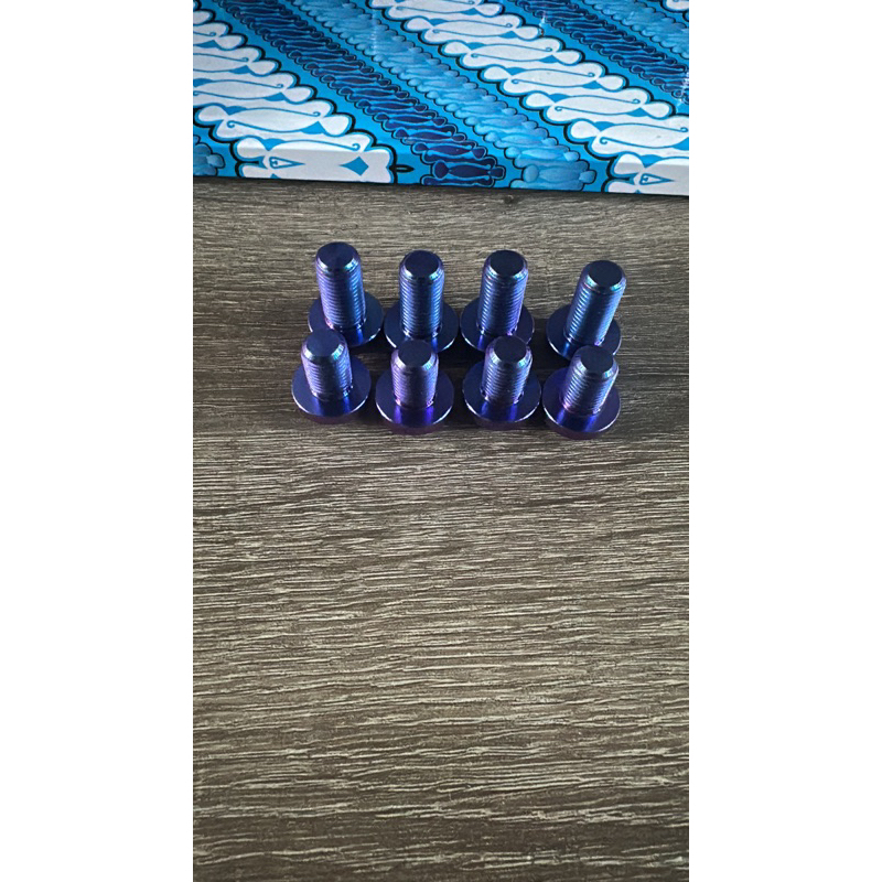 Jual baut titanium m8 x 15 drat, baut titanium drat 12 panjang 1,5 cm ...