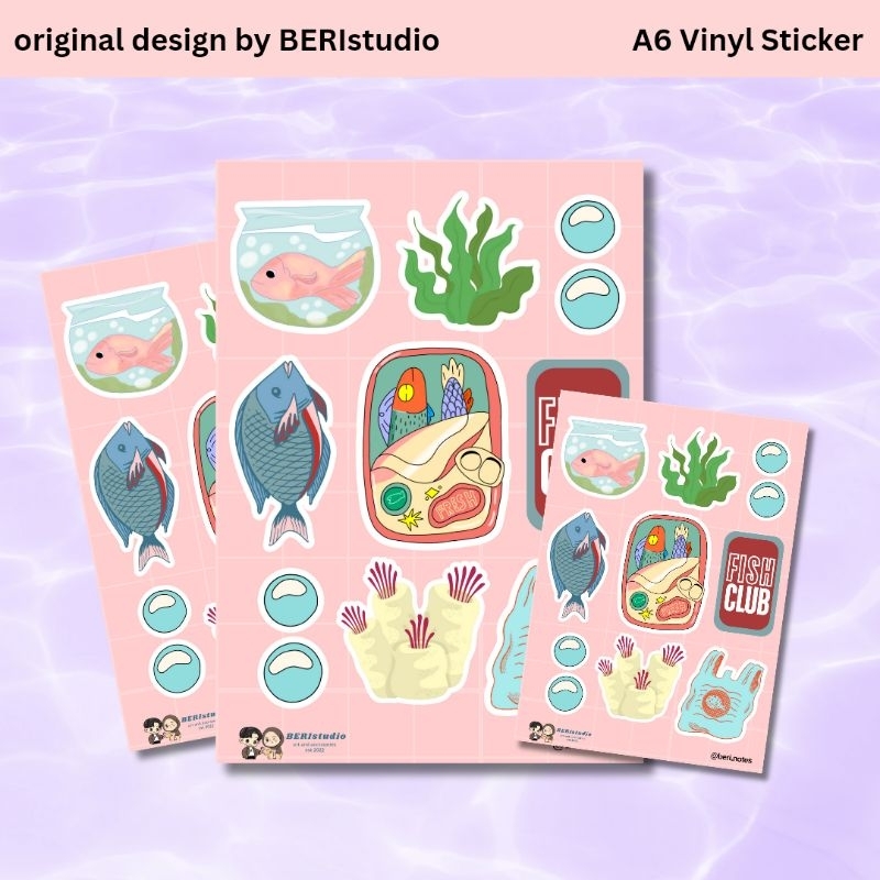 Jual DECO STICKER FISH CLUB ORIGINAL ART STIKER IKAN | Shopee Indonesia