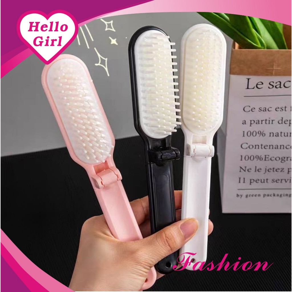 Jual (Hello Girl) D01 Sisir Rambut Lipat Polos Sisir Plastik Gagang ...