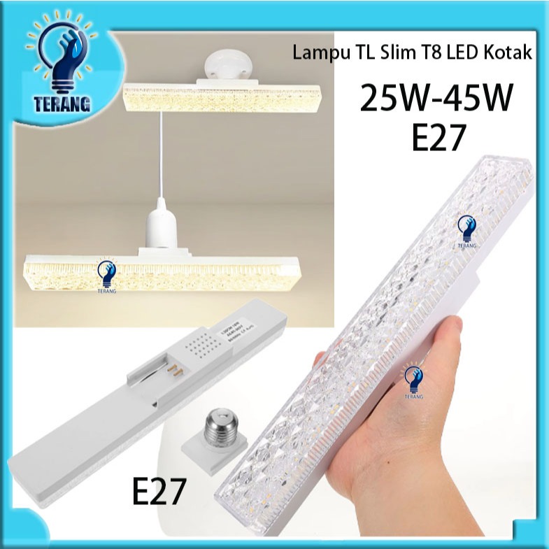 Jual Lampu TL Slim T5 LED Kotak E27 Lampu Tube Light Linear 30W 60W ...
