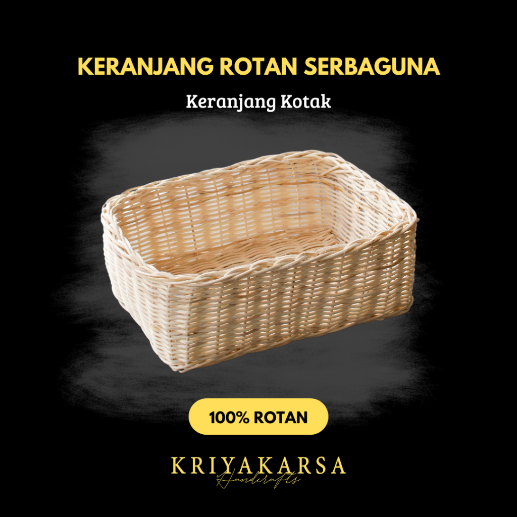 Jual Keranjang Rotan Kotak 30×20×10 / Keranjang Rotan Hampers Parcel ...