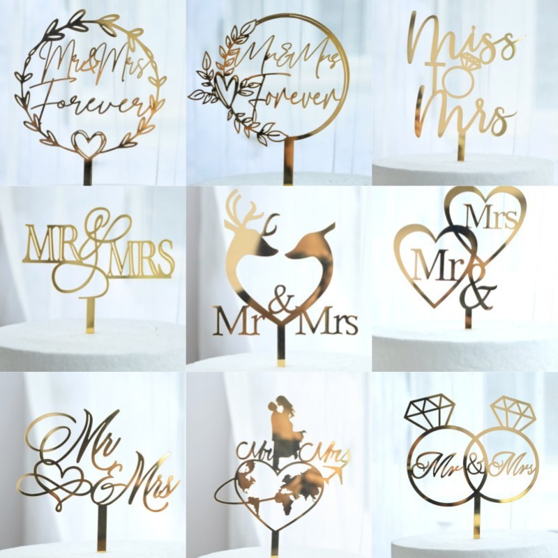 Jual CAKE TOPPER AKRILIK WEDDING ENGAGEMENT HIASAN KUE ACRYLIC LAMARAN ...