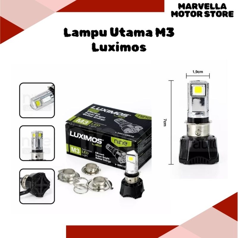 Jual Lampu utama 3 sisi 23 W AC/DC H3 Headlamp motor bebek super Bright ...