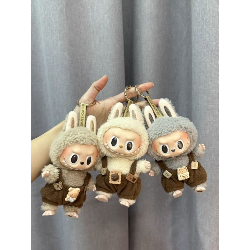 Jual Macaron 10 Labubu vinyl clothes blind box 15cm cotton doll plush ...