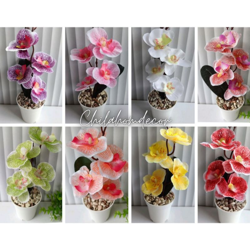 Jual Bunga Artificial Murah Anggrek PLASTIK | Shopee Indonesia