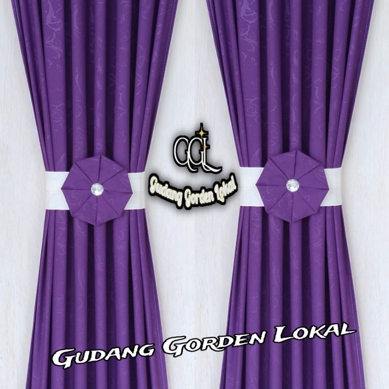 Jual Gorden Jendela Kaca minimalis polos Embos Warna Terbau Model kupu ...