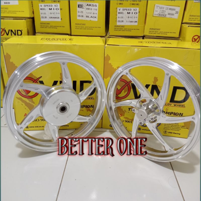 Jual VELG RACING VND SIX STAR GEN 2 MIO 110 160/185 RING 14 | Shopee ...