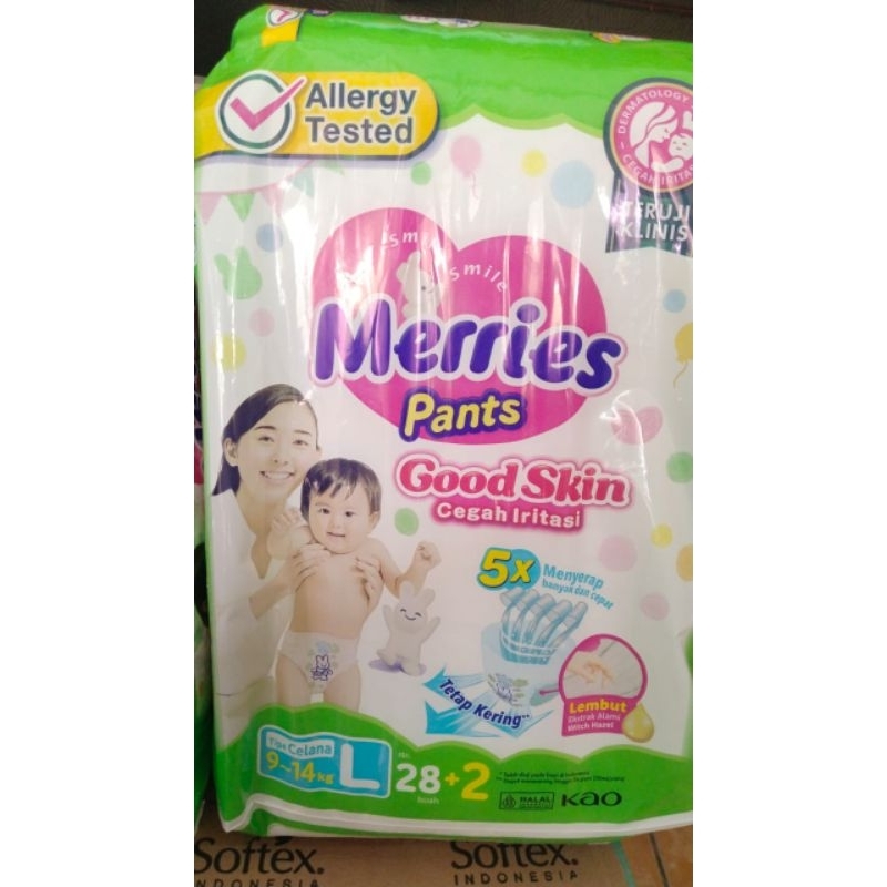 Jual Merries Good Skin tipe calana NB-S40/M32/L28/XL26 9-14kg | Shopee ...