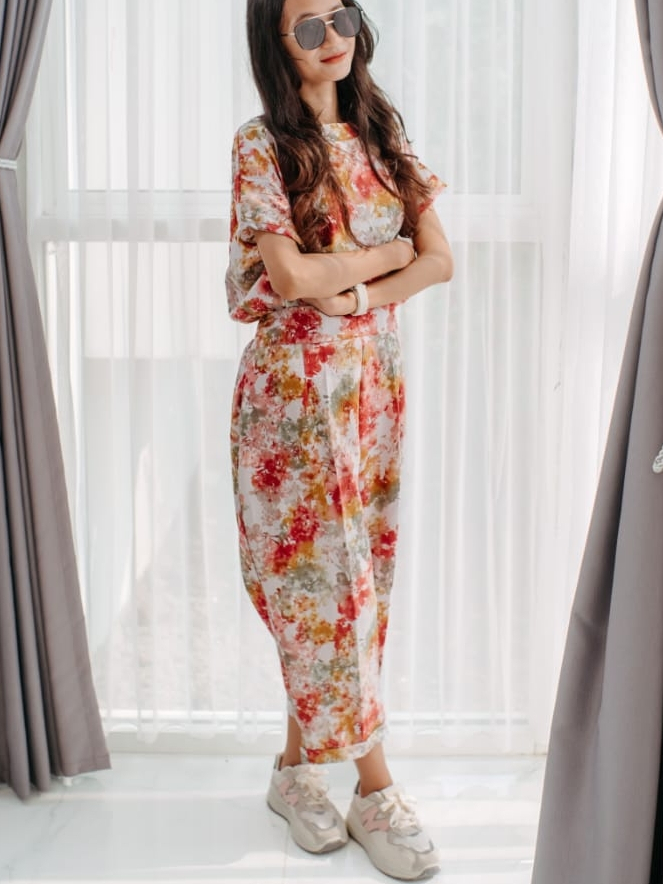 Jual Mayla Set One set kekinian casual siap, one set motif cantik ...