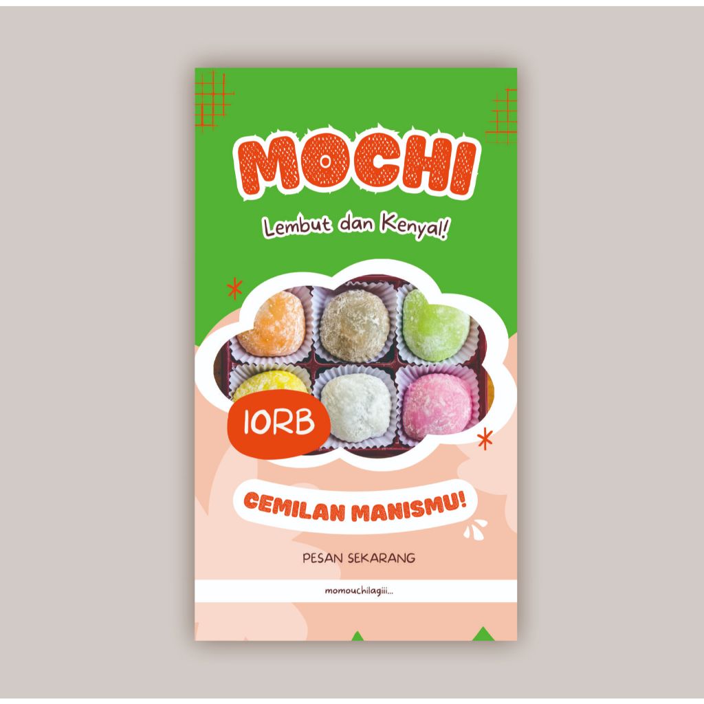 Jual BANNER jualan MOCHI - DESAIN MENARIK - DAPAT 2 BANNER | Shopee ...