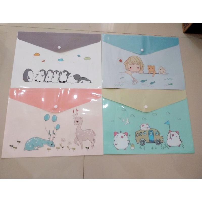 Jual Map kancing / map plastik / map lucu / map animal / map a4 / map ...